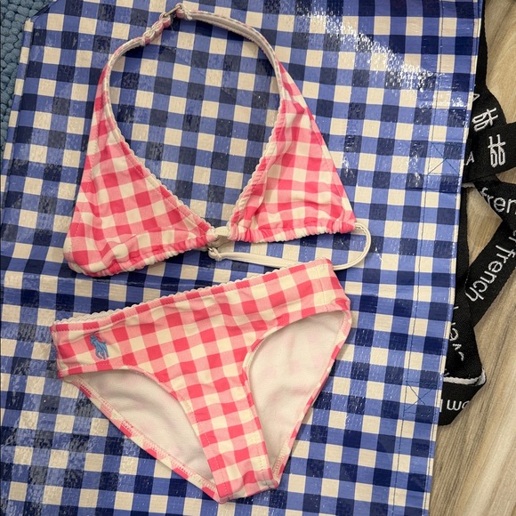 Ralph Lauren | Swim | Ralph Lauren Pink And Blue Checkered Set | Poshmark